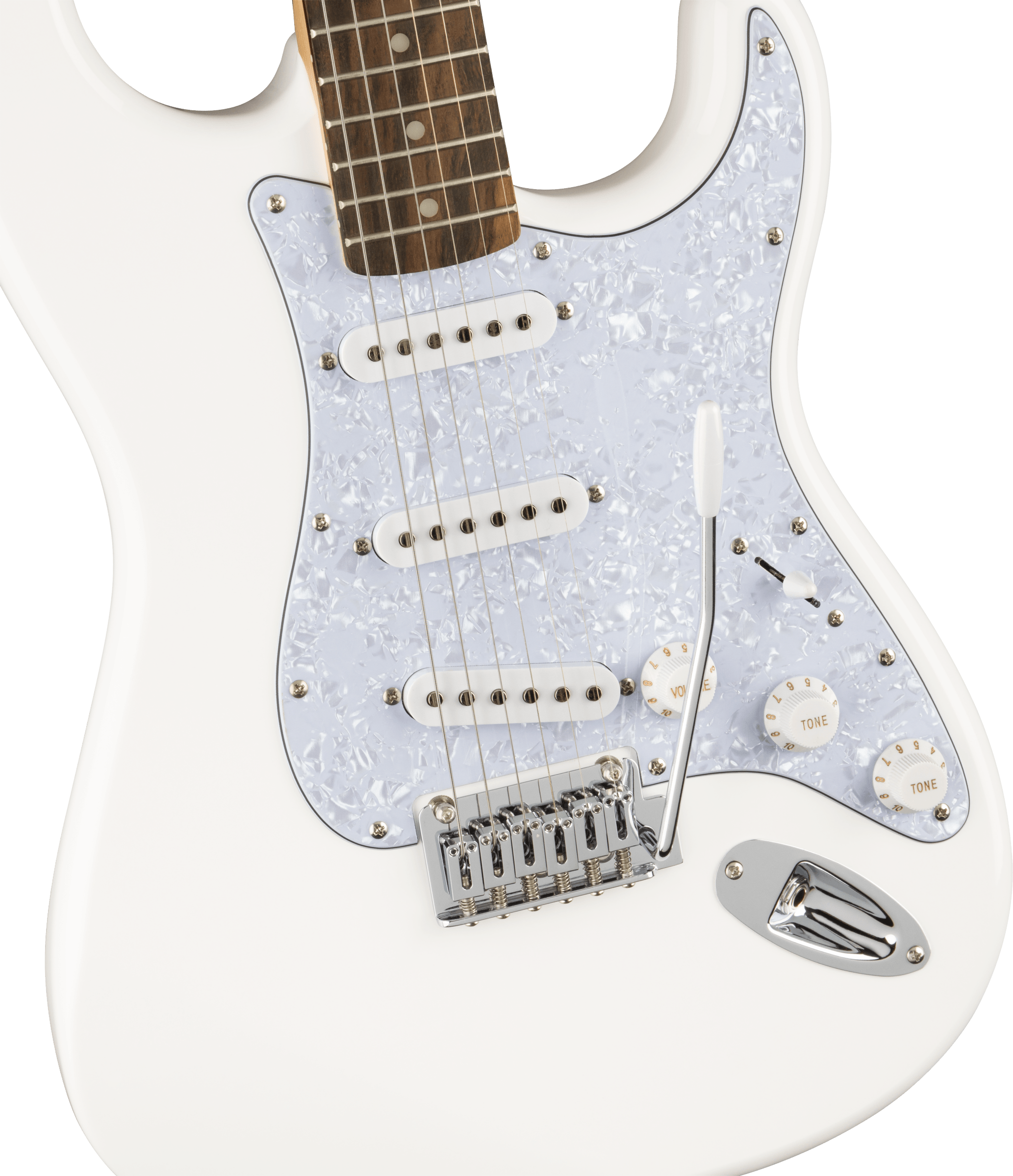 Squier FSR Affinity Series™ Stratocaster®, Laurel Fingerboard, White P ...