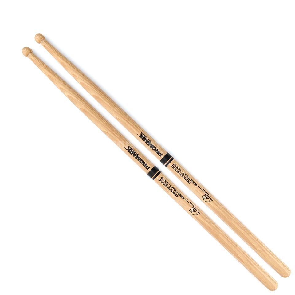 PROMARK TX707W Hickory Simon Phillips Signature Model Wood Tip Drumsti ...