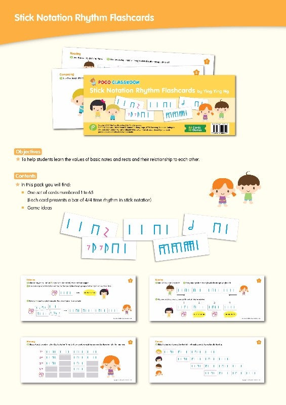 Stick Notation Rhythm Flashcard — Tom Lee Music
